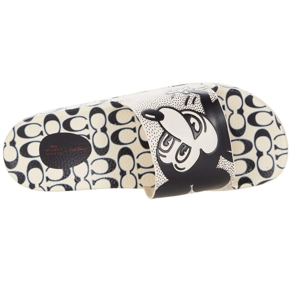 Coach | Shoes | Coachcoach X Keith Haring Mickey Rubber Pool Slides ...